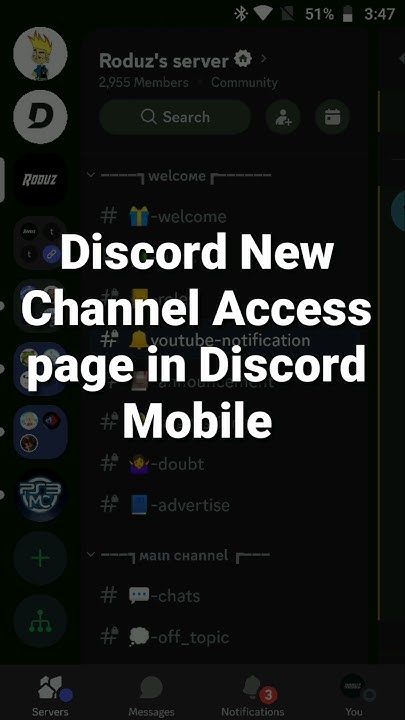 Discord New Channel Access page in Discord Mobile #roduz #discord #access #page #mobile #howto # ...