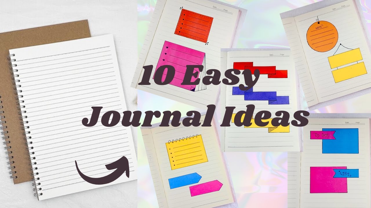 Easy Journal Idea💕Empty notebook idea | Bullet journal spread ideas ...