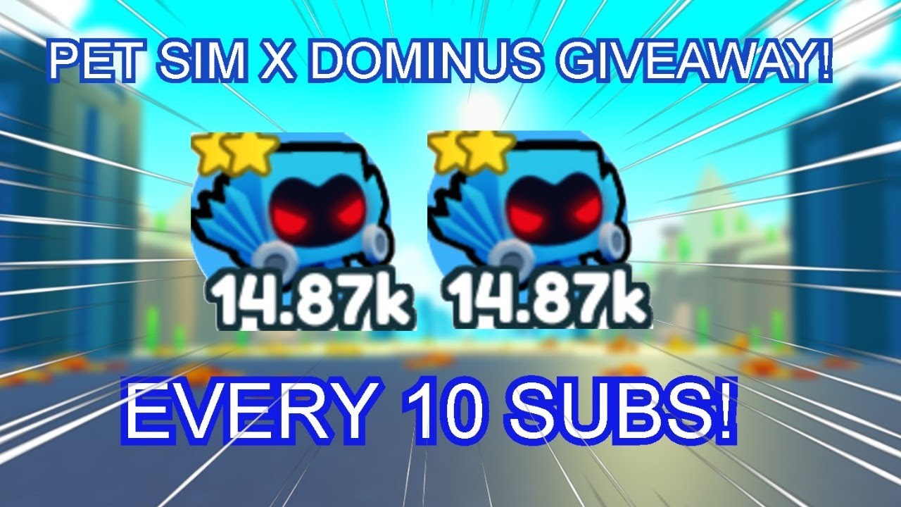 Pet Simulator X HUGE Dominus Giveaway! | Live Stream! - YouTube