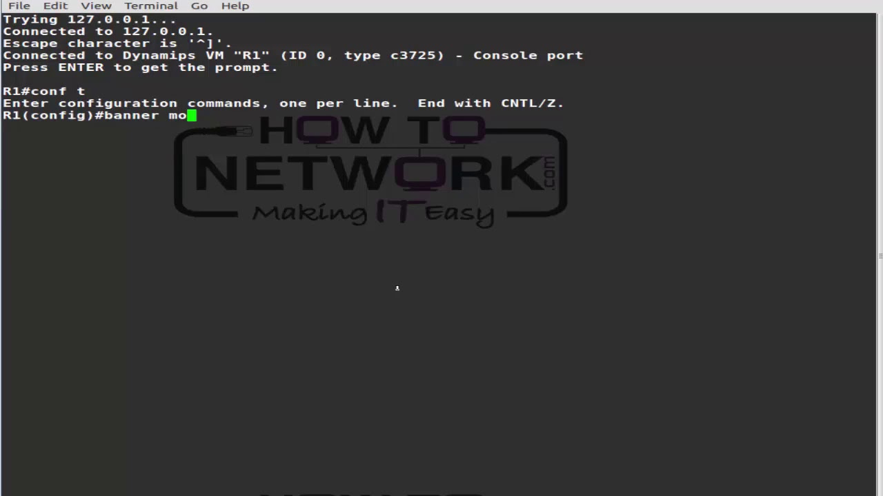 40 Configuring MOTD Banners - YouTube