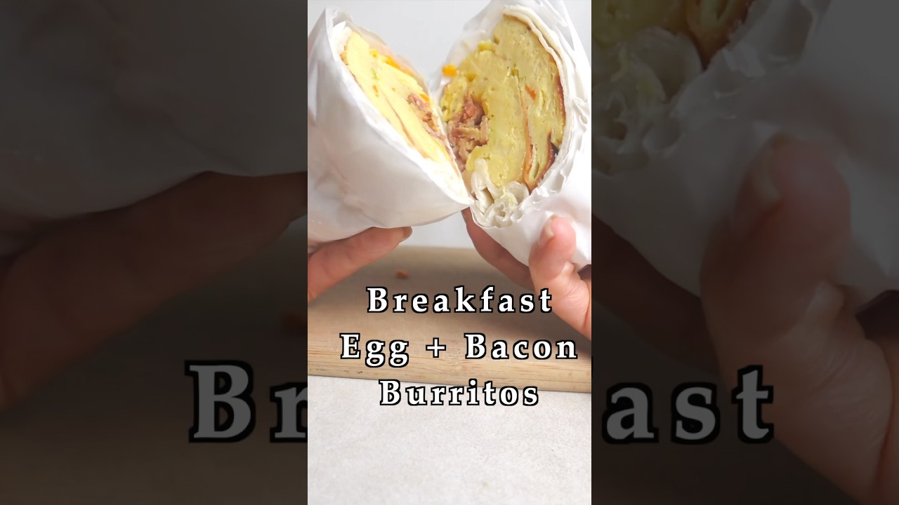Easiest way to batch cook Breakfast Burritos 🌯 - YouTube