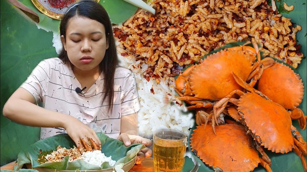 နားမူစားချင်တဲ့ထမင်းပွဲ🥰ဂဏန်းပြုတ်,ချဥ်ပေါင်သီး,ငါးပိရည်ငရုတ်သီး ...