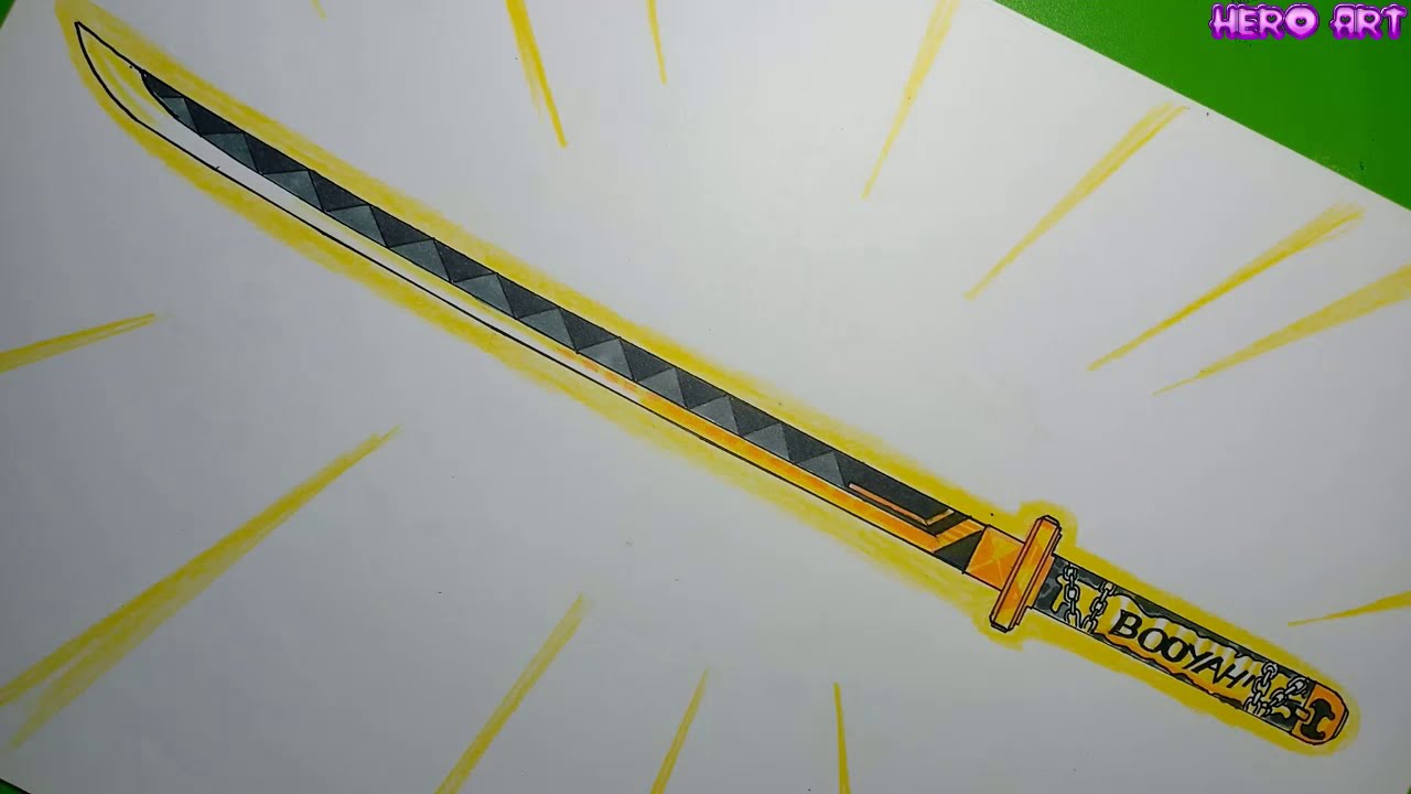 How To Draw KATANA Booyah Cách vẽ Free Fire Đẹp Và Chi Tiết - YouTube