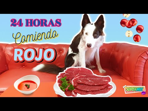 24 HORAS COMIENDO ROJO/ Un día entero comiendo comida Roja