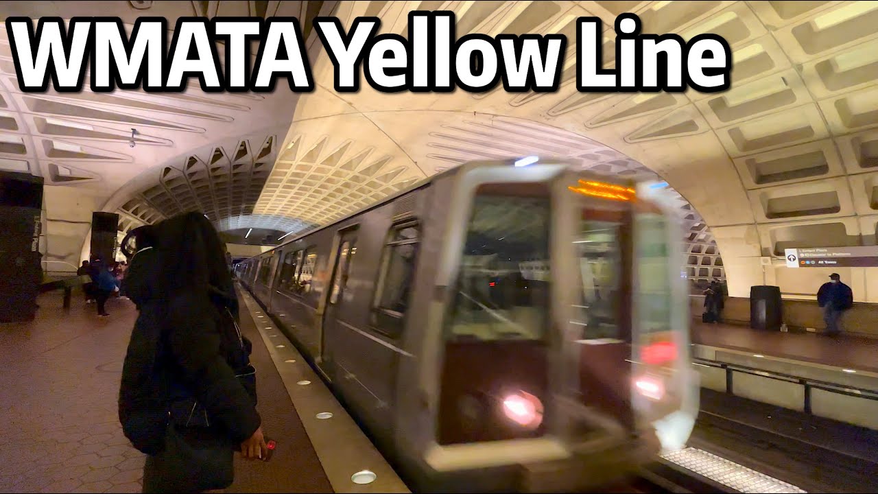 ⁴ᴷ⁶⁰ Washington Metro Yellow Line Action - YouTube