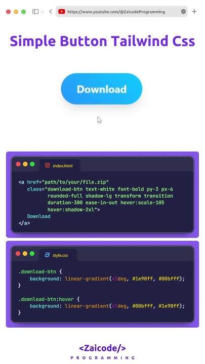 simple button tailwind css #automobile #music #phonk #beats #car #coding #css #tailwindcss - YouTube