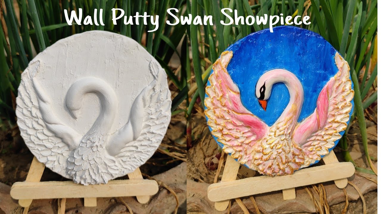 Swan Making With Wall Putty/Swan Sculpture/Swan Showpiece Making/How To ...