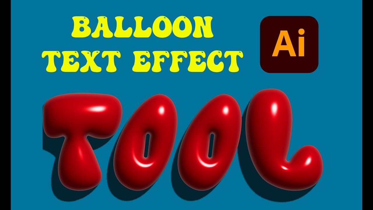 How to Make a Balloon Text Effect Adobe Illustrator - YouTube