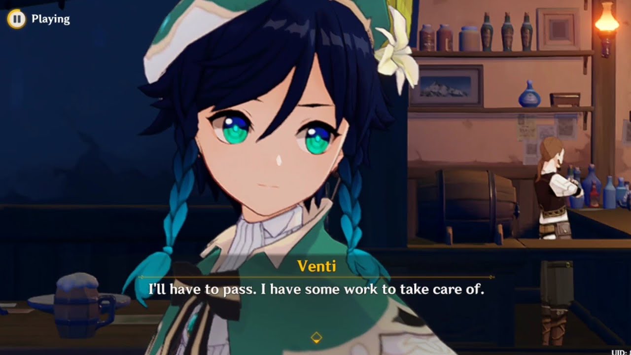 Genshin Impact Venti Allergic to Cats - YouTube