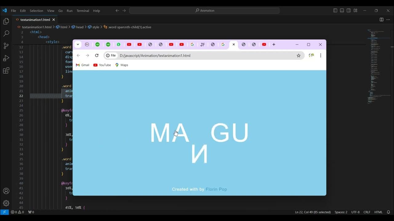 Multi Transition Animation | 5 alphabet transition Html JS - YouTube