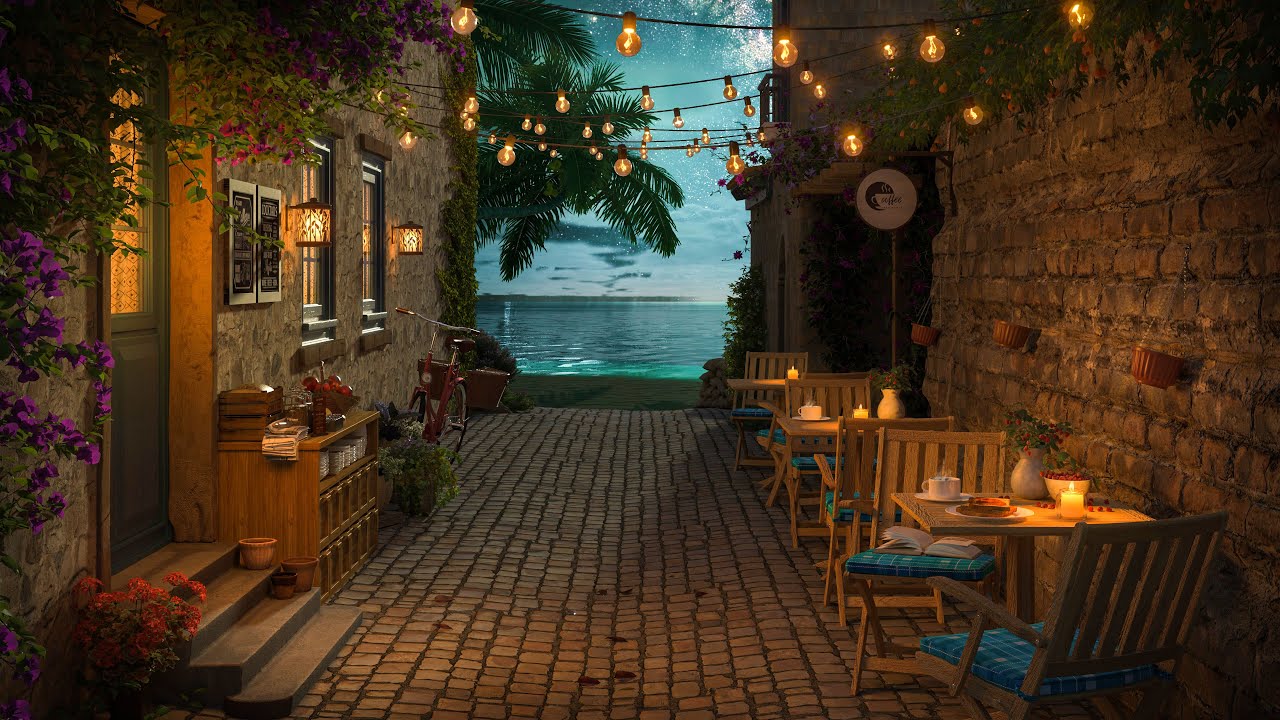 Seaside Jazz | Outdoor Seaside Cafe Ambience With Relaxing Jazz Music ...