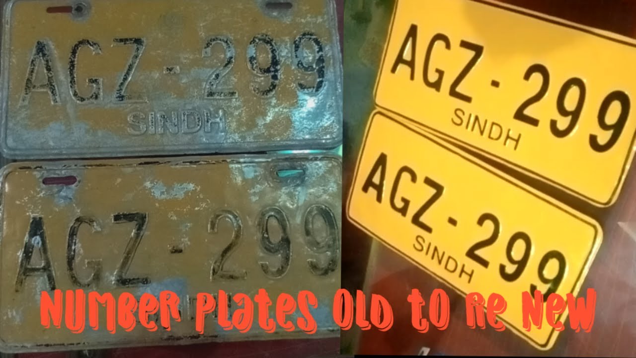 Number Plates old to Re new - YouTube