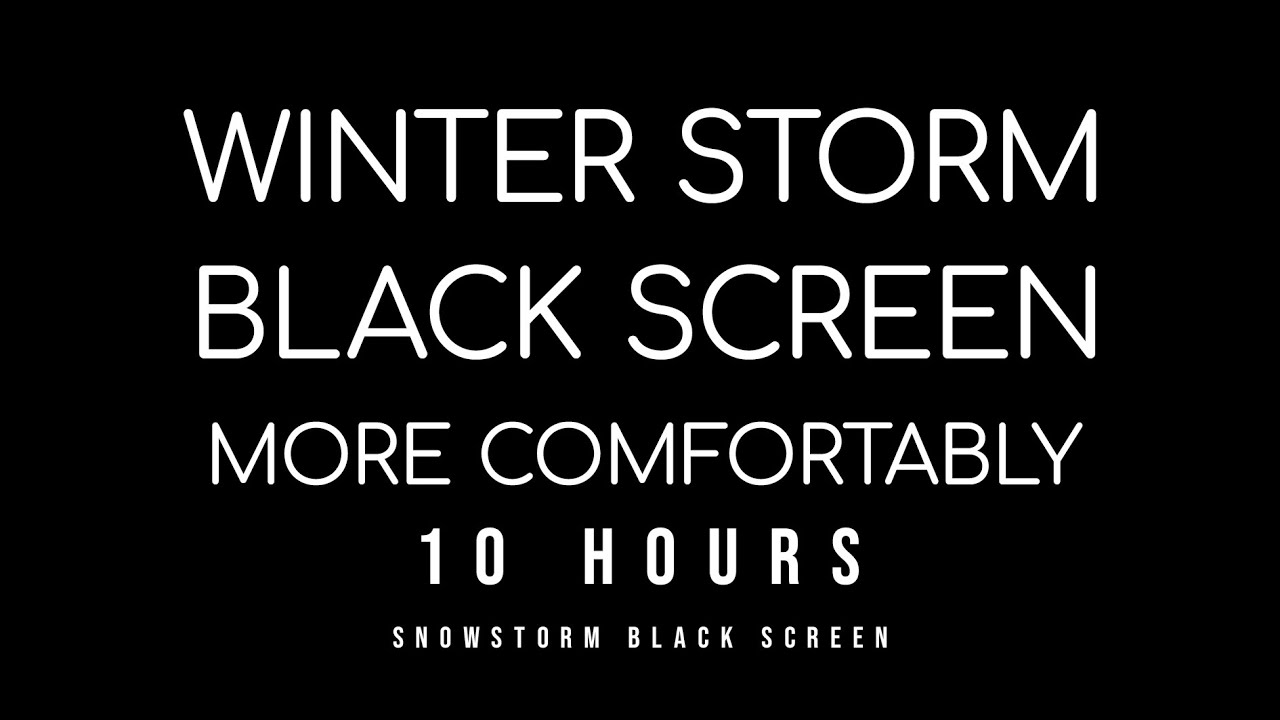 [ Winter Storm DARK SCREEN ] Blizzard storm sound relaxing┇winter wind ...
