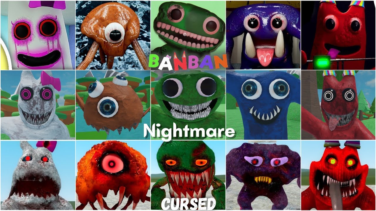 Original Garten of Banban 2 vs Nightmare Garten of Banban 2 vs Cursed ...