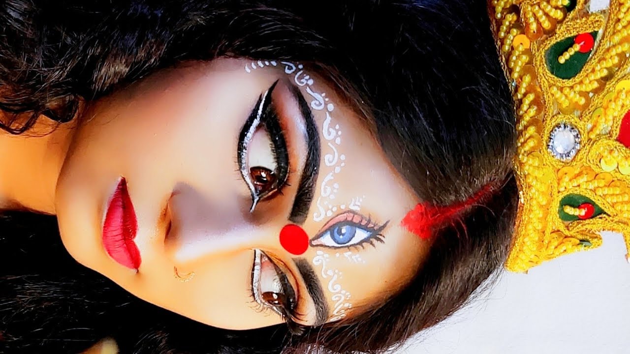 Maa Durga Makeup #How to creat Maa Durga Look 219 # Maa Durga Makeup tutorial - YouTube