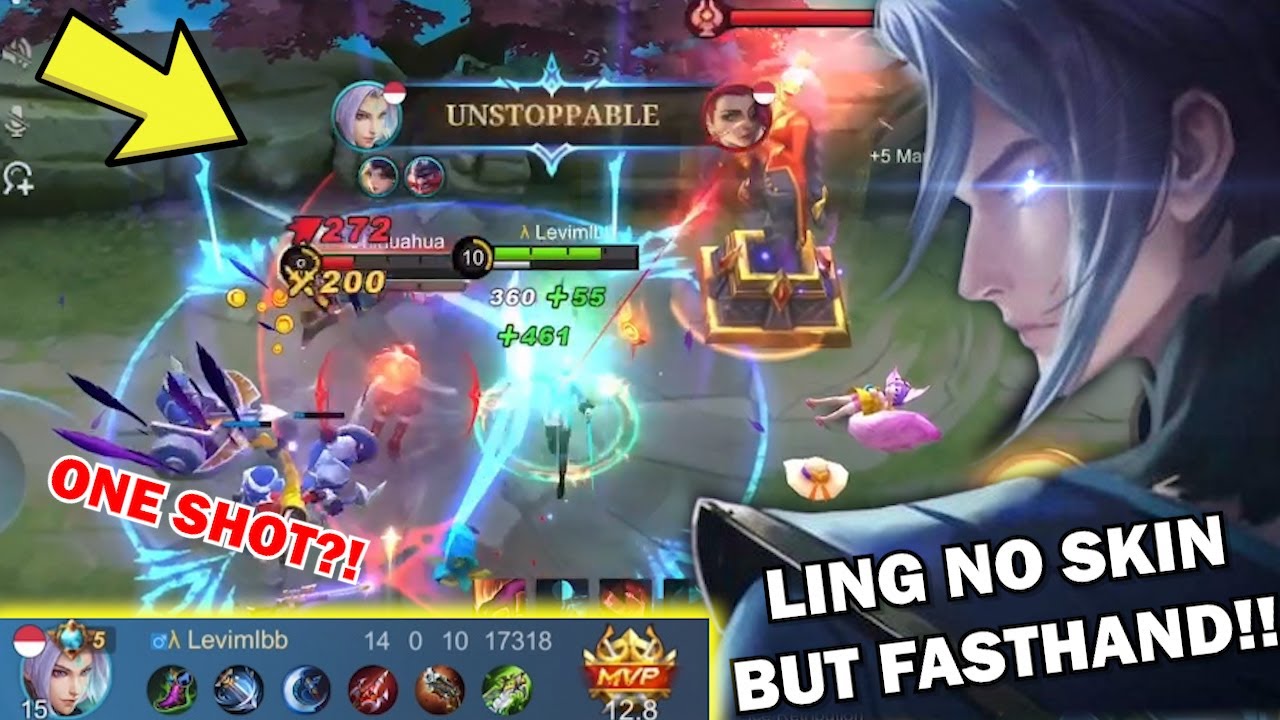 LING FASTHAND CRAZY ONE SHOT BUILD!! | Ling No Skin Fasthand Gameplay ...