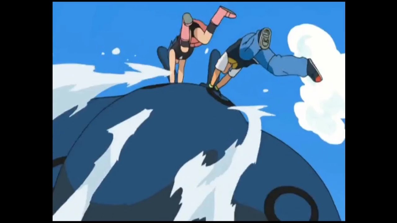 Ash y Dawn se suben en Mantine para rescatar a Pikachu y los demás ...