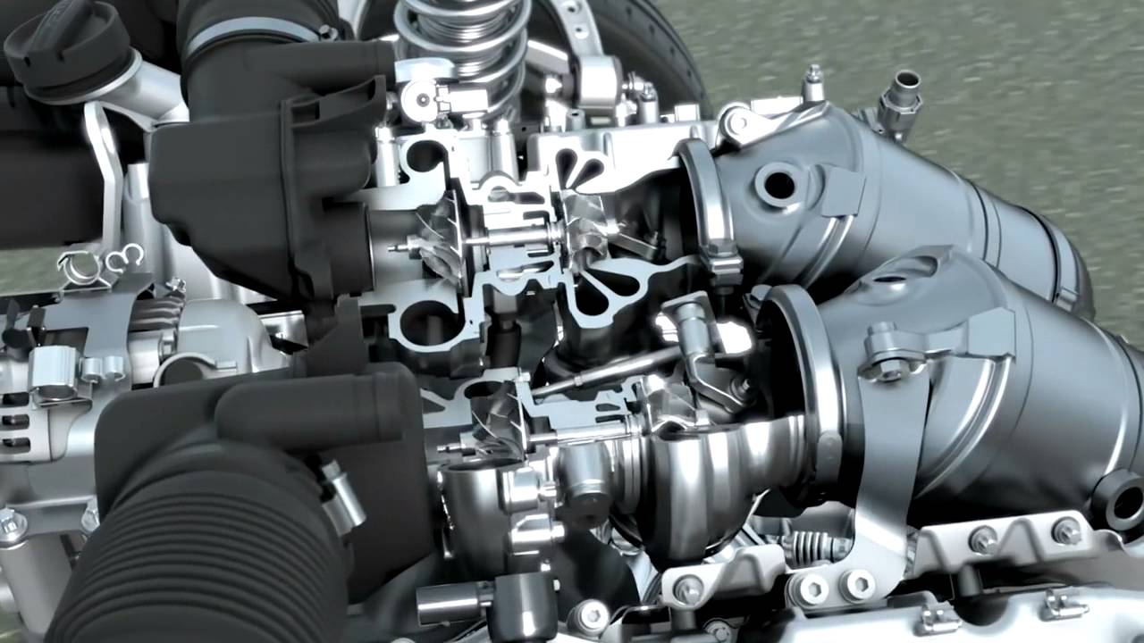 Twin Turbo 4 Cylinder Engine