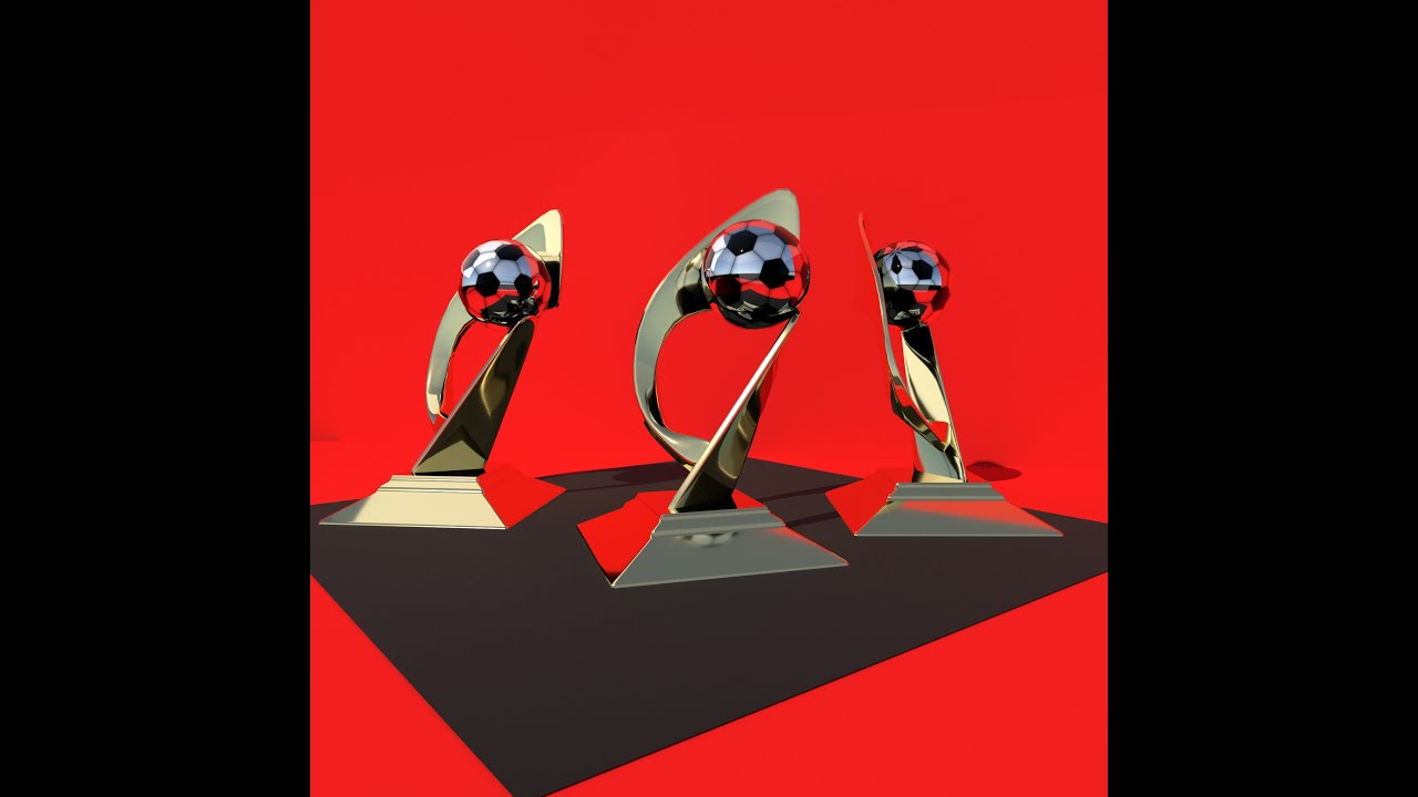 football trophy modeling in maya - YouTube