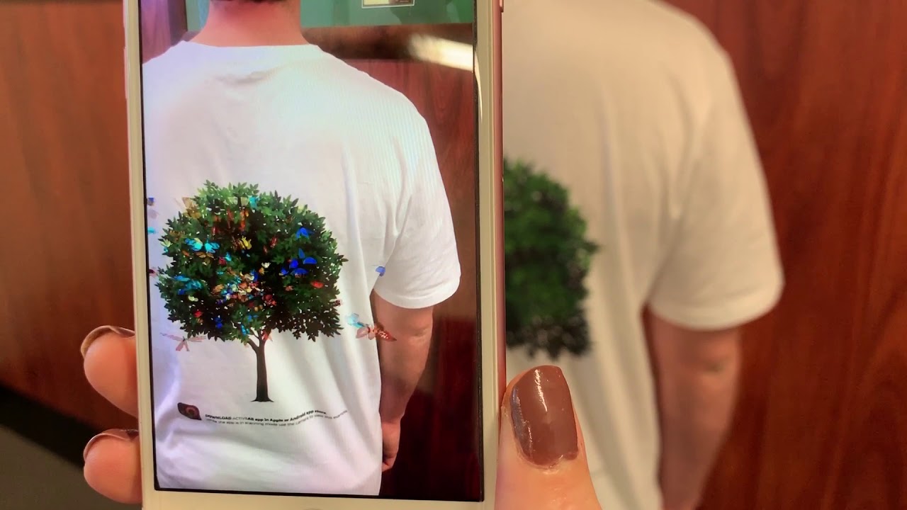 Augmented Reality - T-shirt Butterfly demo - YouTube