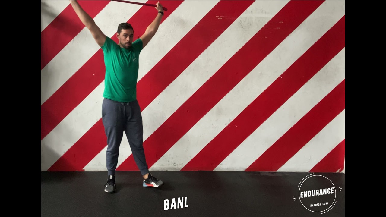 Endurance banded overhead squat - YouTube