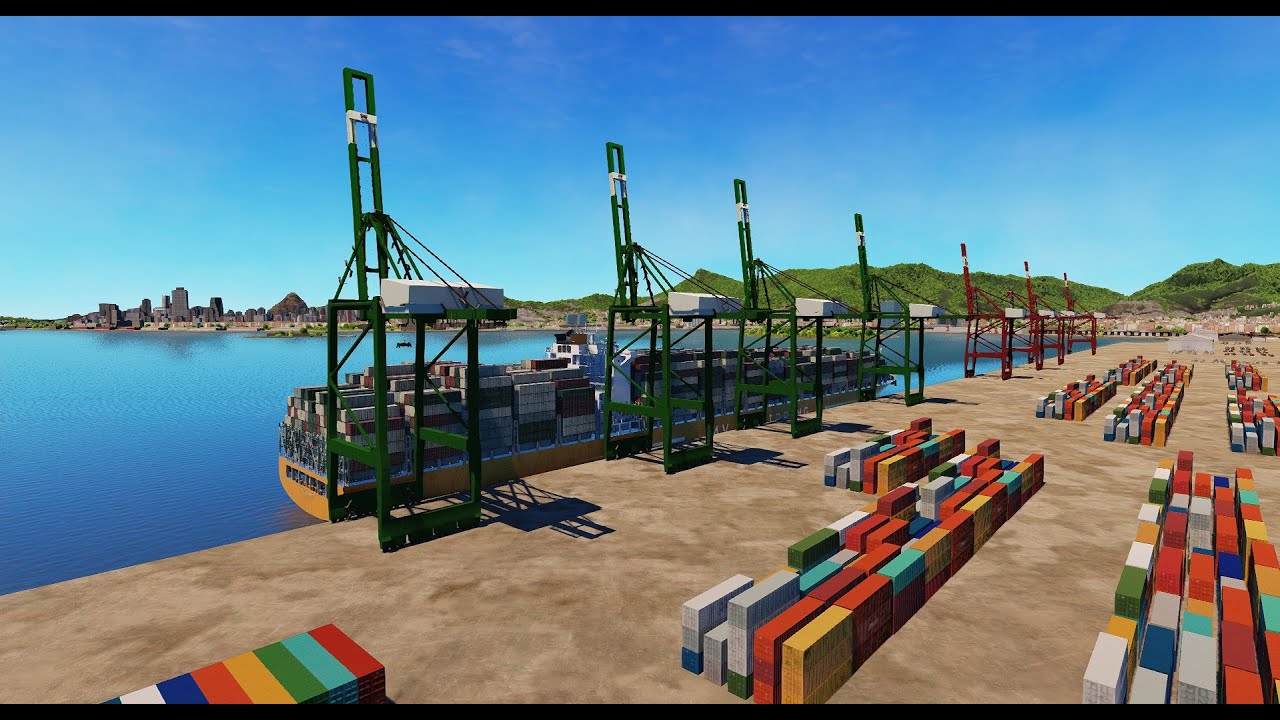 Ship Simulator: Container Ship Unberthing Container Terminal in Rio de ...