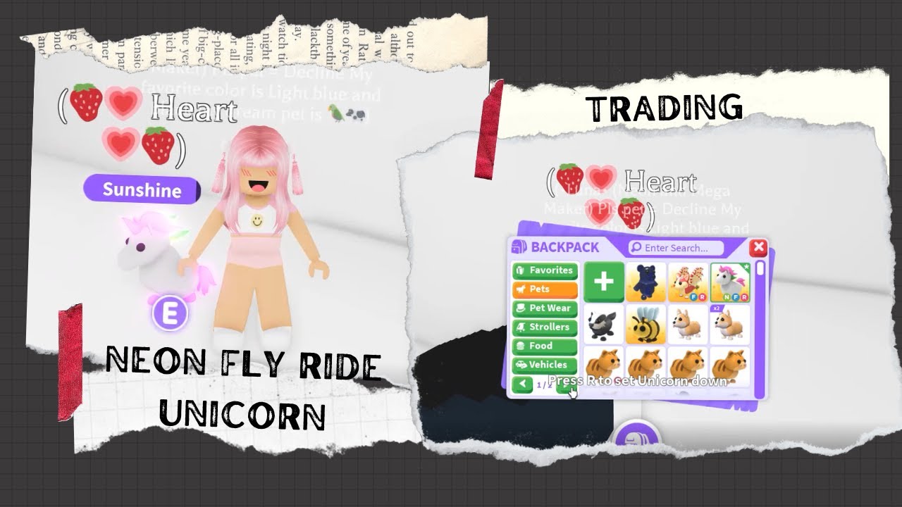 NEON FLY RIDE UNICORN 🦄( Roblox Adopt Me ) - YouTube
