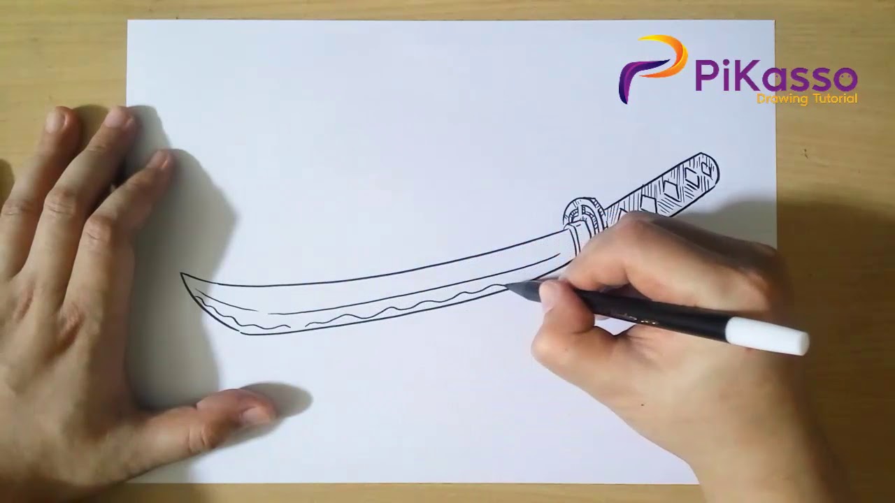 How to Draw Katana - YouTube