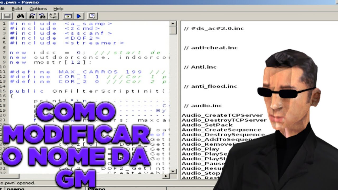 Como criar um Servidor de samp gratis - PT 5 - COMO TROCAR O NOME DA GM ...