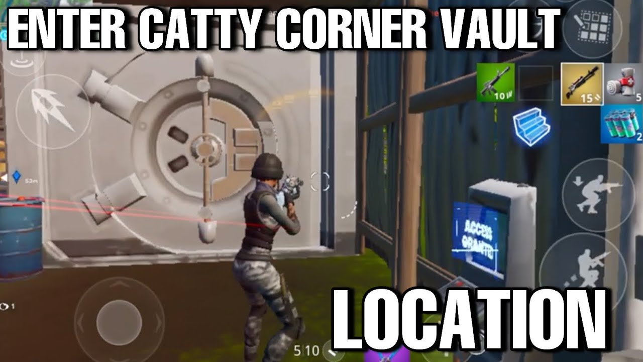 Enter Catty Corner Vault - Location (Fortnite C2 S3 Challenge) [Week 1 ...