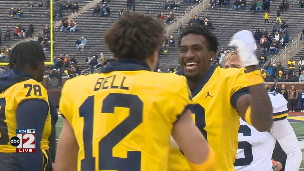 Warren tosses 2 TDs to help lead Team Maize over Team Blue in Michigan ...