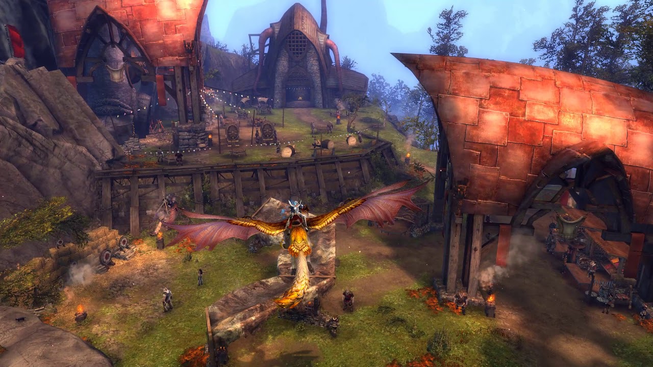 GW2 Wayfarer Foothills on a griffon - YouTube