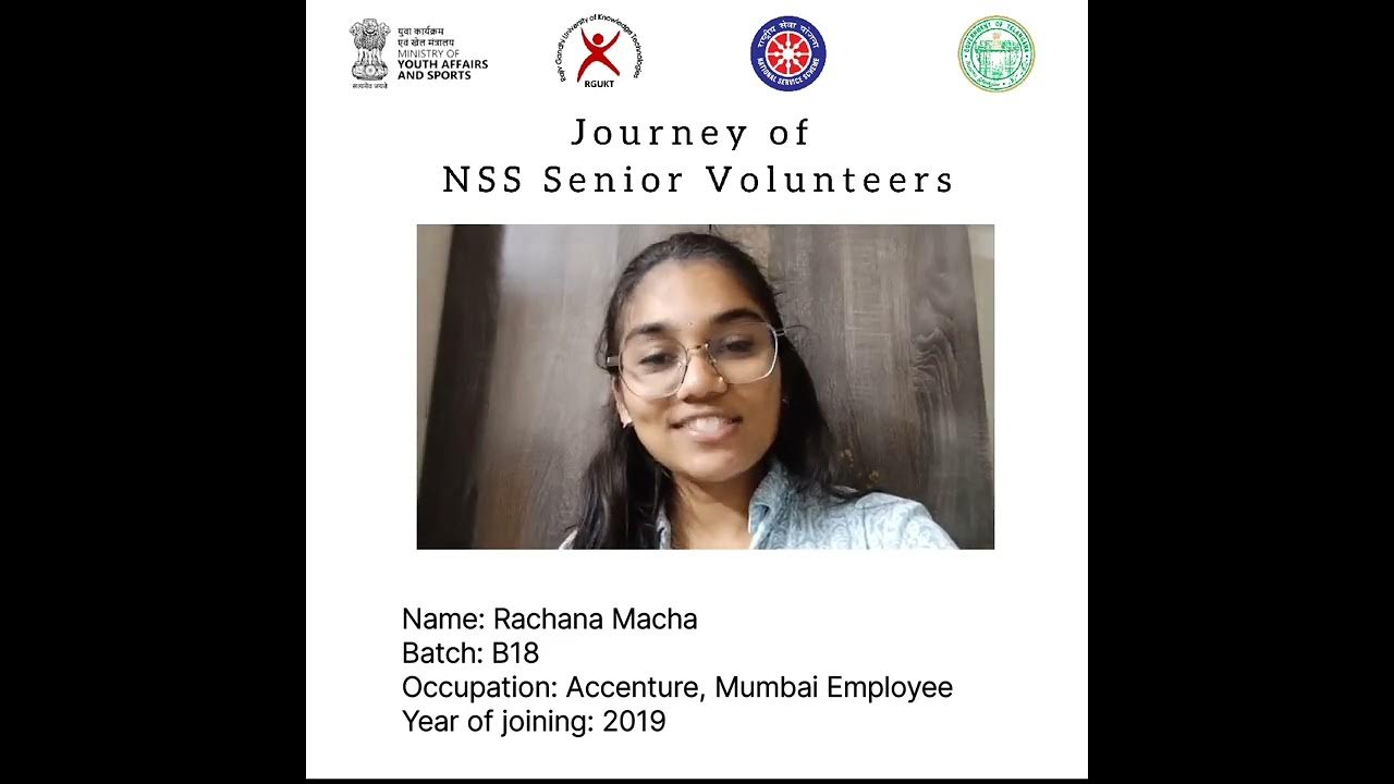 Senior Volunteers Talks || 55th NSS DAY || NSS Wing RGUKT Basar - YouTube