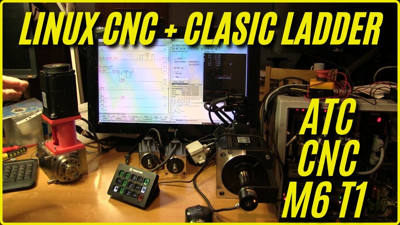 Linux CNC Magazyn narzędzi ATC HAL G-Code Classic Ladder Remapping M6 ...