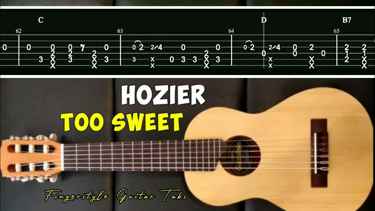 Hozier Too Sweet fingerstyle guitar chord tab - YouTube