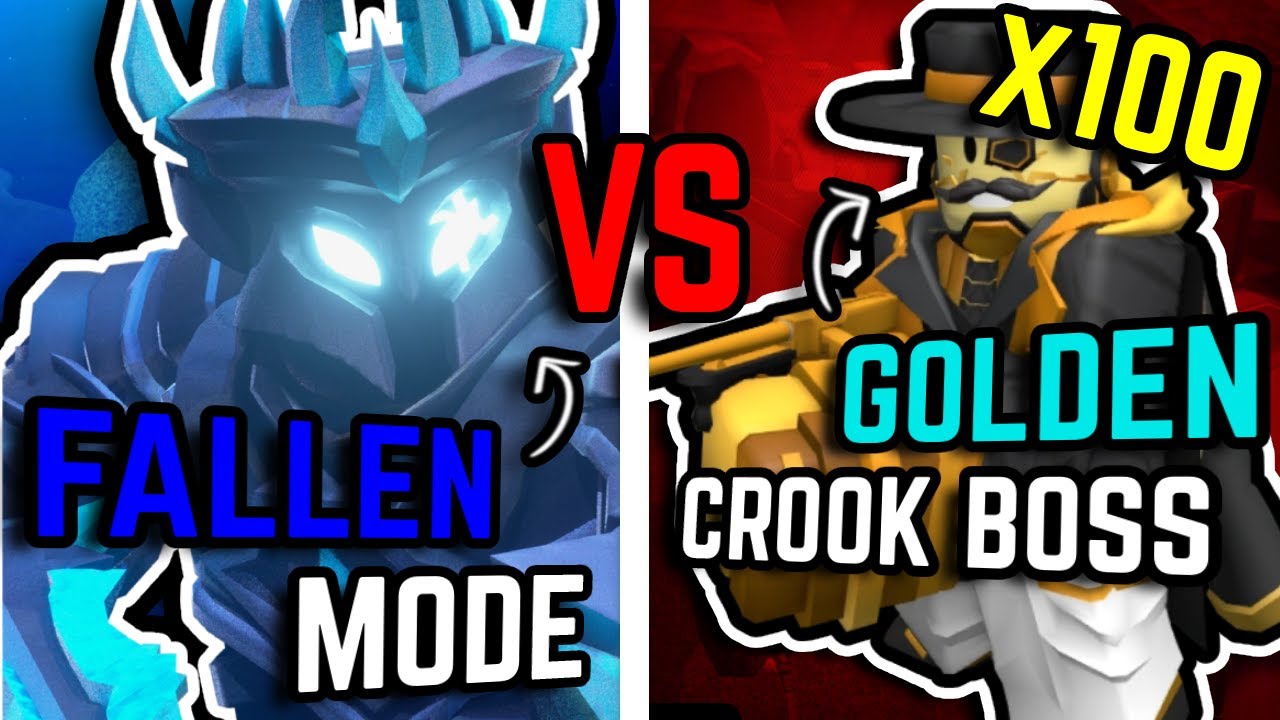100 GOLDEN CROOK BOSS VS FALLEN MODE | Roblox TDS - YouTube