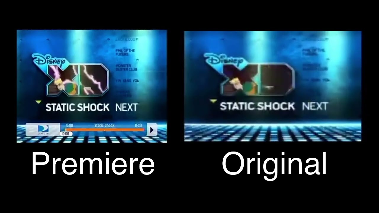 Disney XD Next Bumper Comparison (Static Shock) (Premiere And Original ...