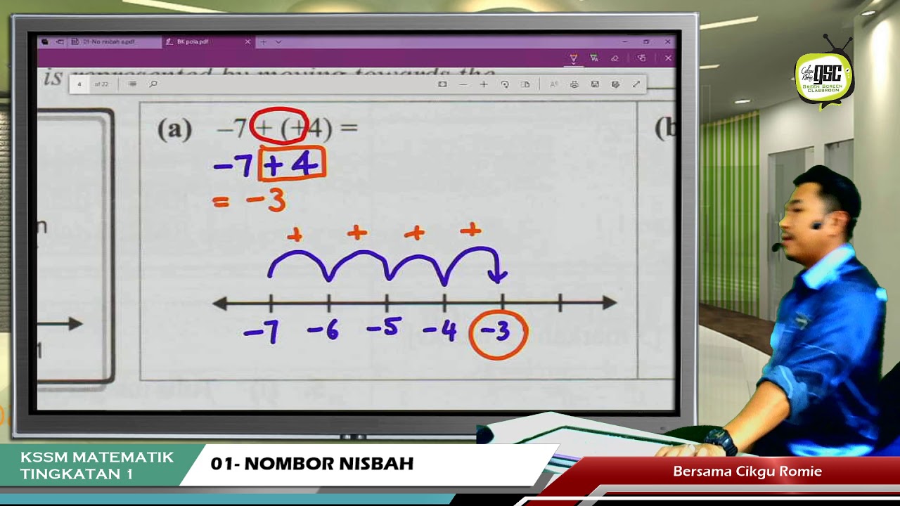 KSSM19 1S 03 Tambah Tolak integer Garis No - YouTube