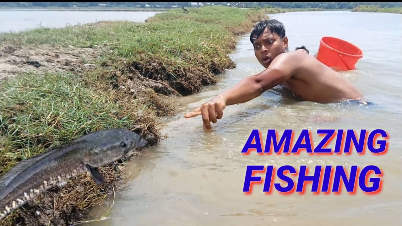 Dream Amazing Fishingman River. Catching Small Underground Fish Like ...