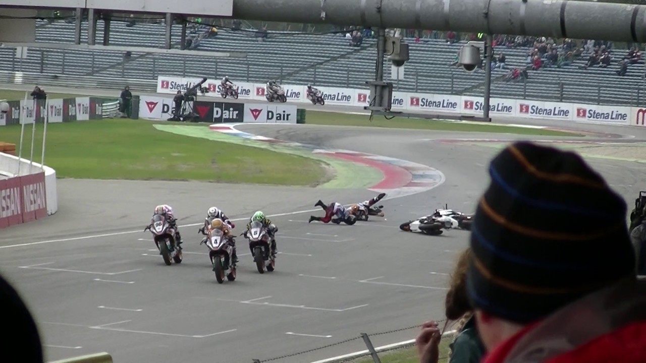 Hard crash British Superbikes 2016 (KTM RC Cup) - YouTube