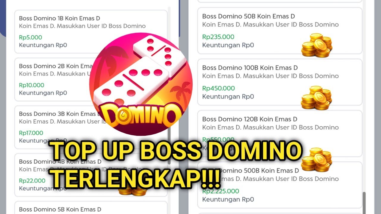 Cara Top Up Saldo Boss Domino Terbaru - YouTube