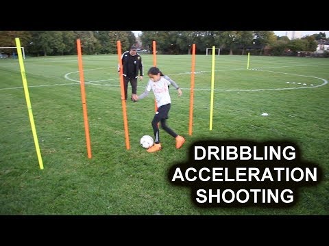 Soccer Football Skills Tutorial - How to Dribble, Accelerate and Shoot ...