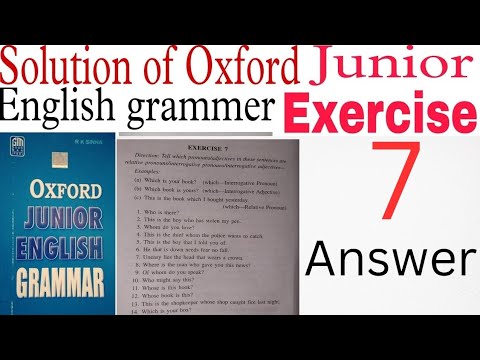 Exercise 7 | Oxford junior english grammar | @StudyScene #Oxford ...