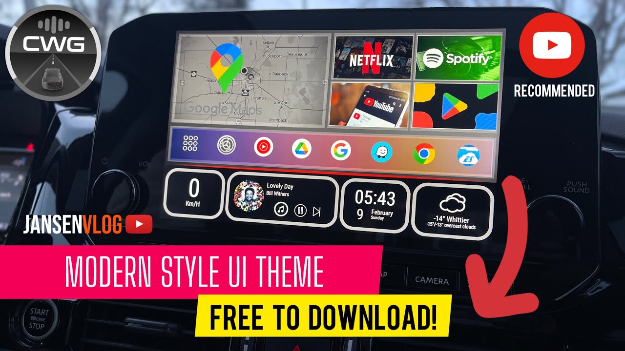 Modern Style UI Theme | FREE to Download with Carwebguru Launcher Pro ...
