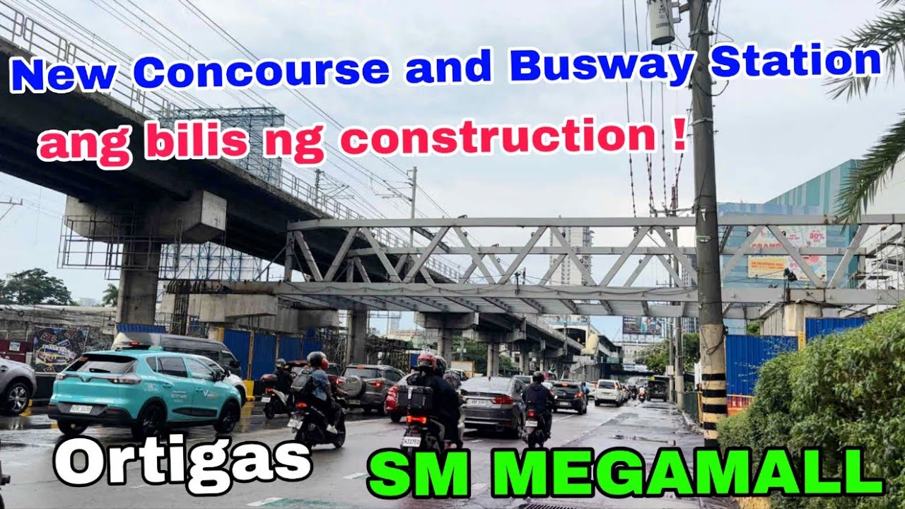 New Elevated Walkway Edsa Busway Ortigas Station ! FULL BLAST NA ! EDSA ...