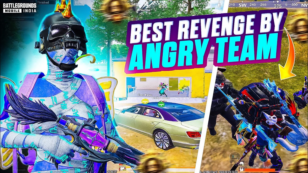 ONE OF THE BEST CLUTCHES IN BGMI &🔱 BEST REVENGE BY NOOB ANGRY SQUAD ...
