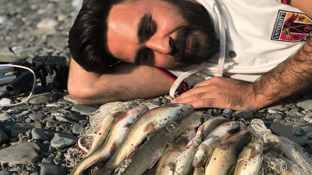 Net Fishing in a Small Stream | Snow Trout Fishing in Pakistan | Asala ...