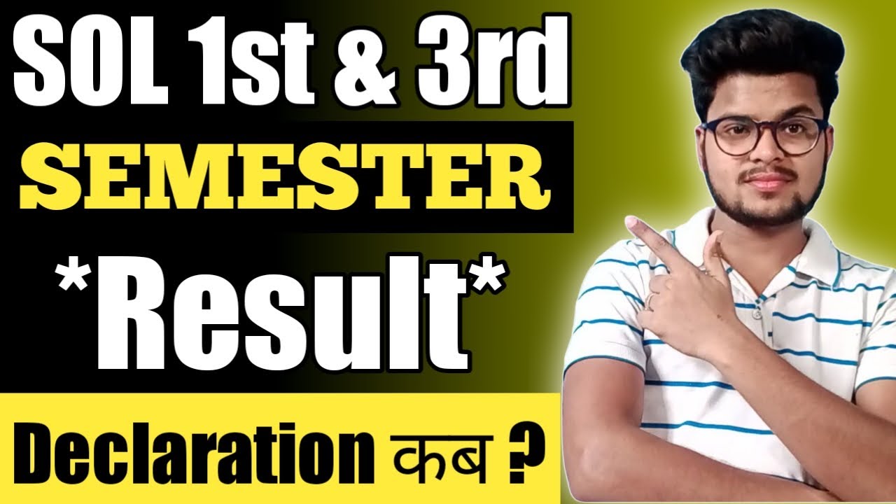 1nd & 3th Sem *RESULT* Declared ? DU SOL 1st & 3rd Semester Result 2021 ...