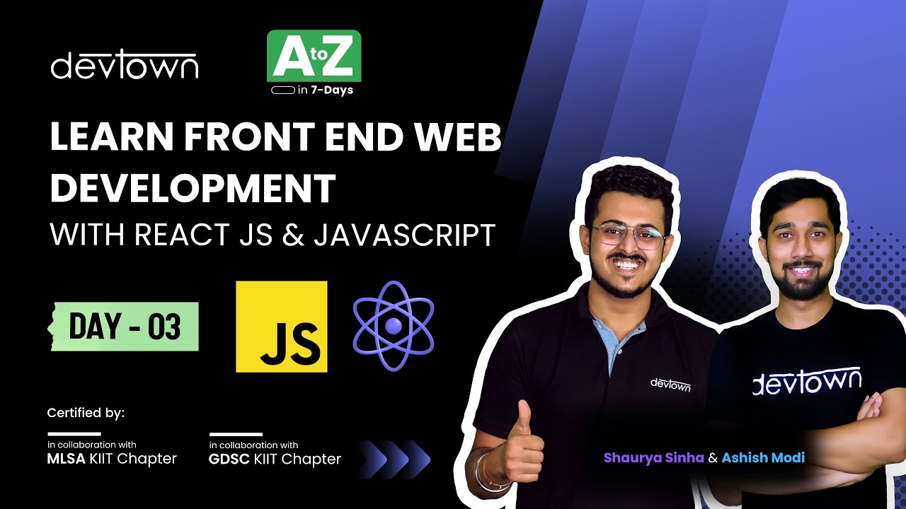 [LIVE] DAY 03 - Learn Front End Web Development with React JS & JavaScript | COMPLETE in 7 ...