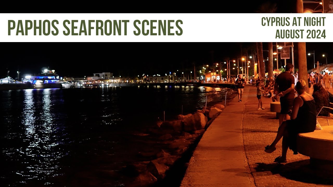 Paphos Seafront Night Time Experiments - YouTube